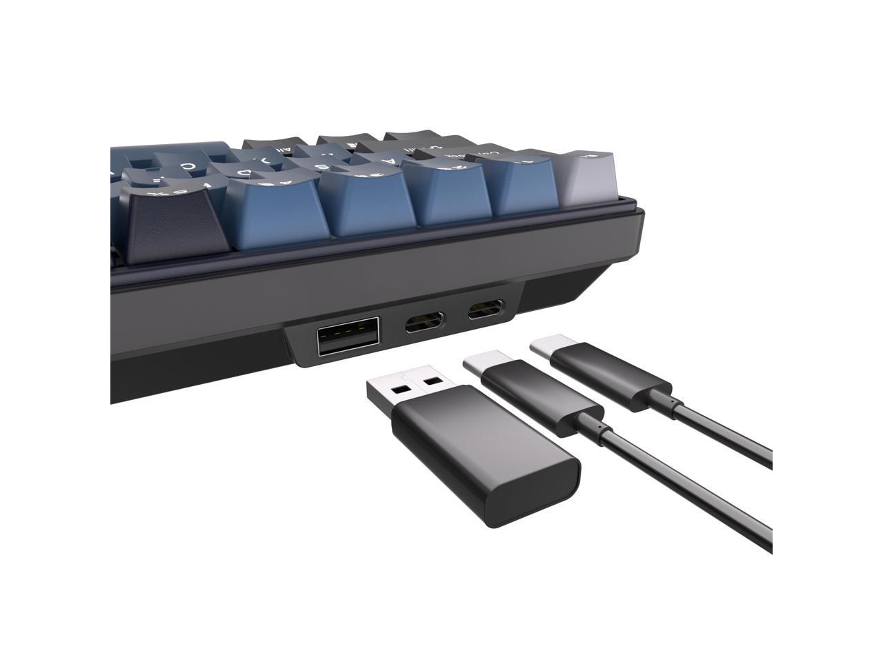 RK ROYAL KLUDGE RK61 Plus 2.4G Wireless Bluetooth Mechanical Keyboard ...