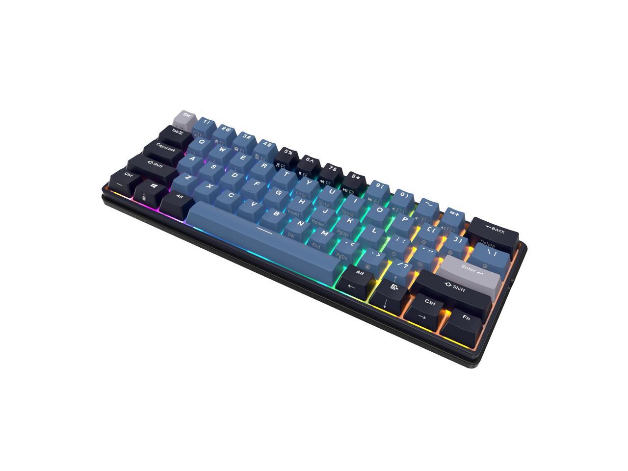 ROYAL KLUDGE RK61 Plus 2.4G Wireless Bluetooth Mechanical Keyboard 61 ...