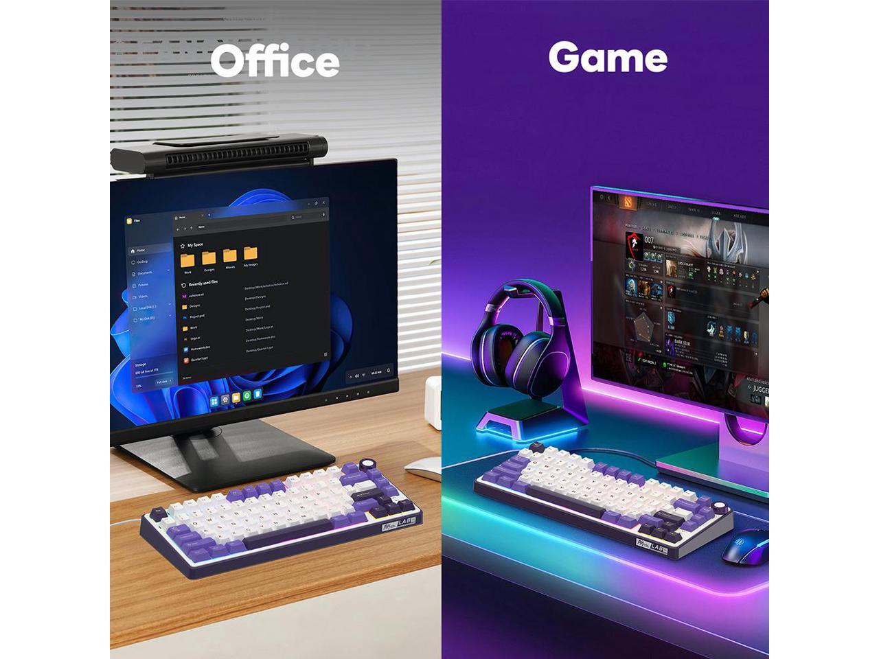 RK ROYAL KLUDGE R75 Mechanical Keyboard Wired with Volumn Knob 75% TKL ...