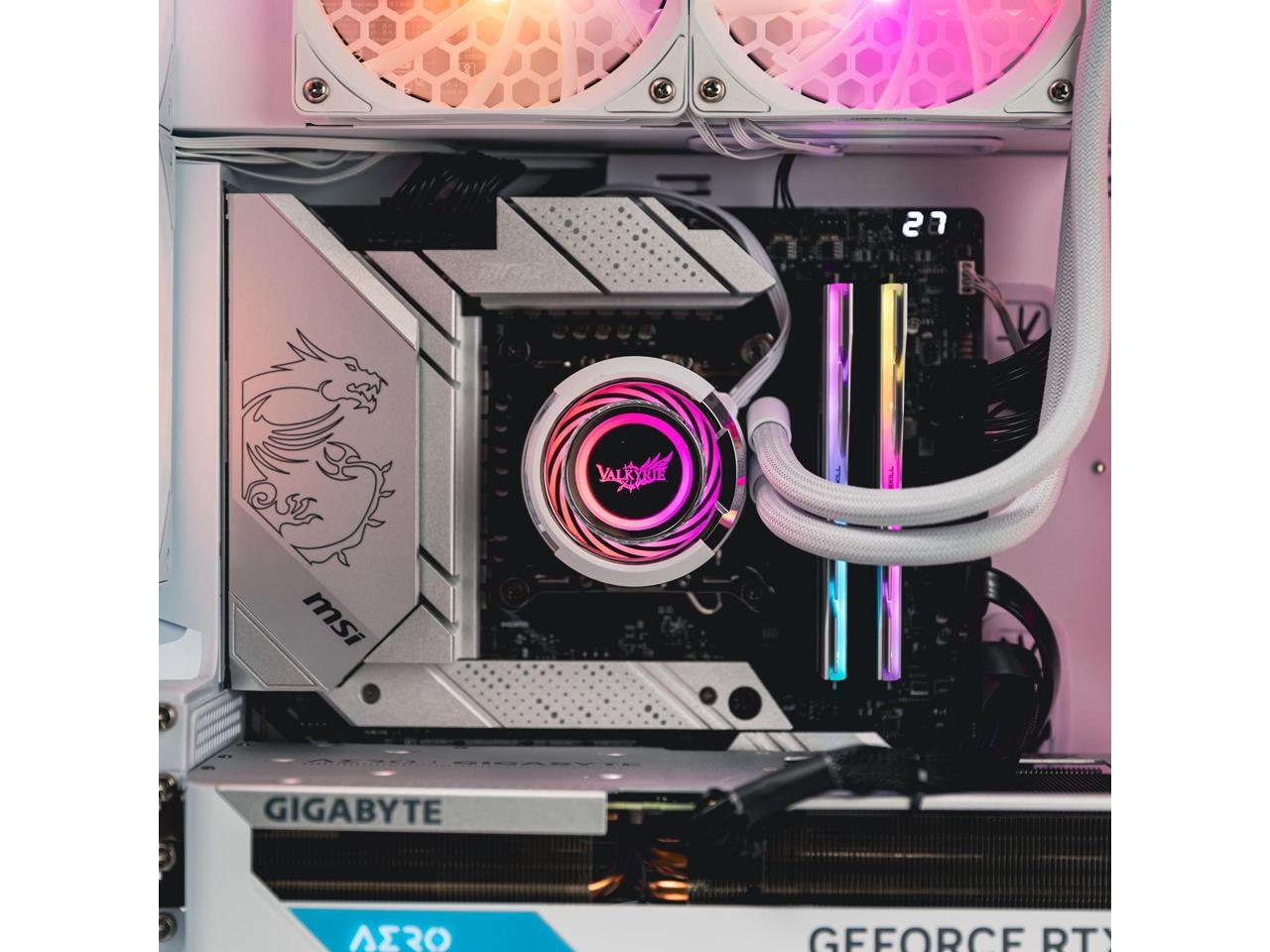 Valkyrie Jarn 360 White - AIO CPU Liquid Cooler - ARGB LEDs - 3x Fluid ...