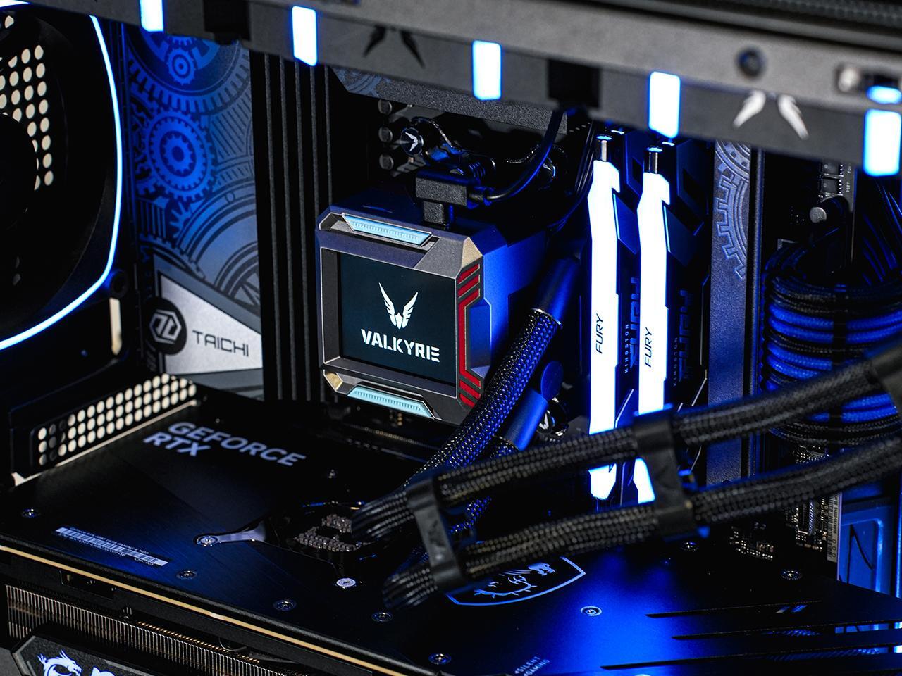 Valkyrie Syn 360 Black - AIO CPU Liquid Cooler - LCD Screen Inside PC ...