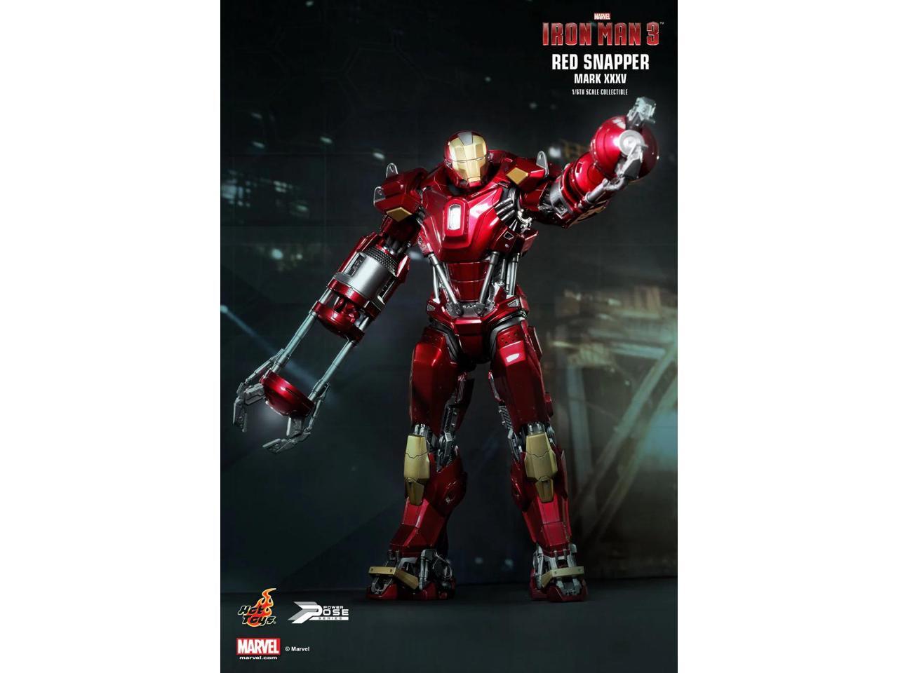 Iron Man 3 Hot Toys 1:6 Power Pose Collectible Figure: Red Snapper Mark ...