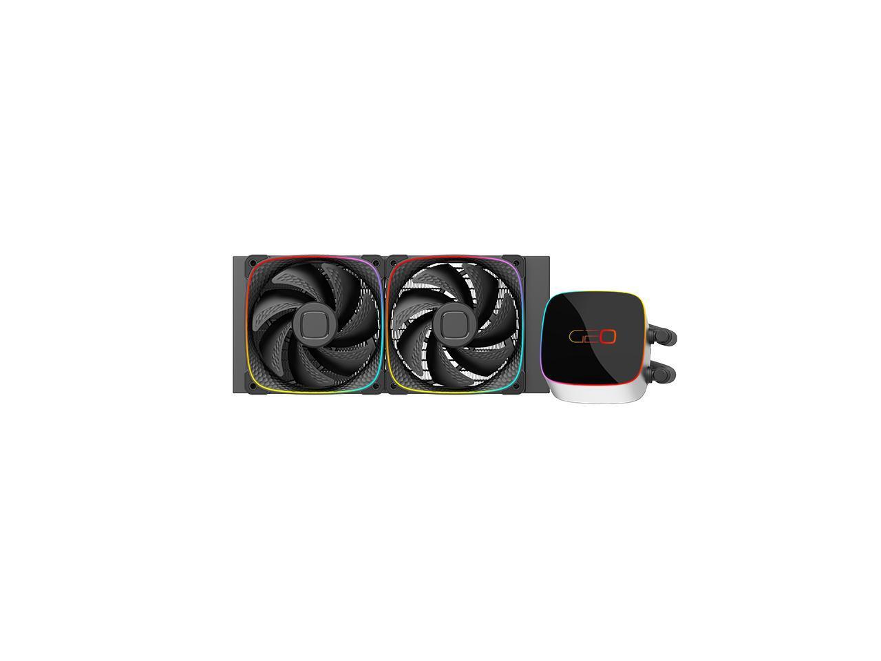 Geometric Future Eskimo Junior - 240mm AIO CPU Liquid Cooler- Two RGB ...