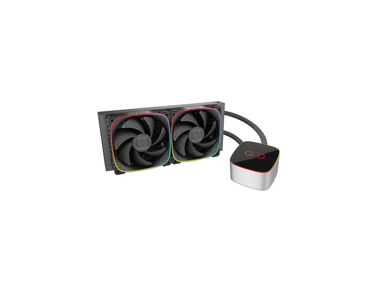 Geometric Future Eskimo Junior - 240mm AIO CPU Liquid Cooler- Two RGB ...