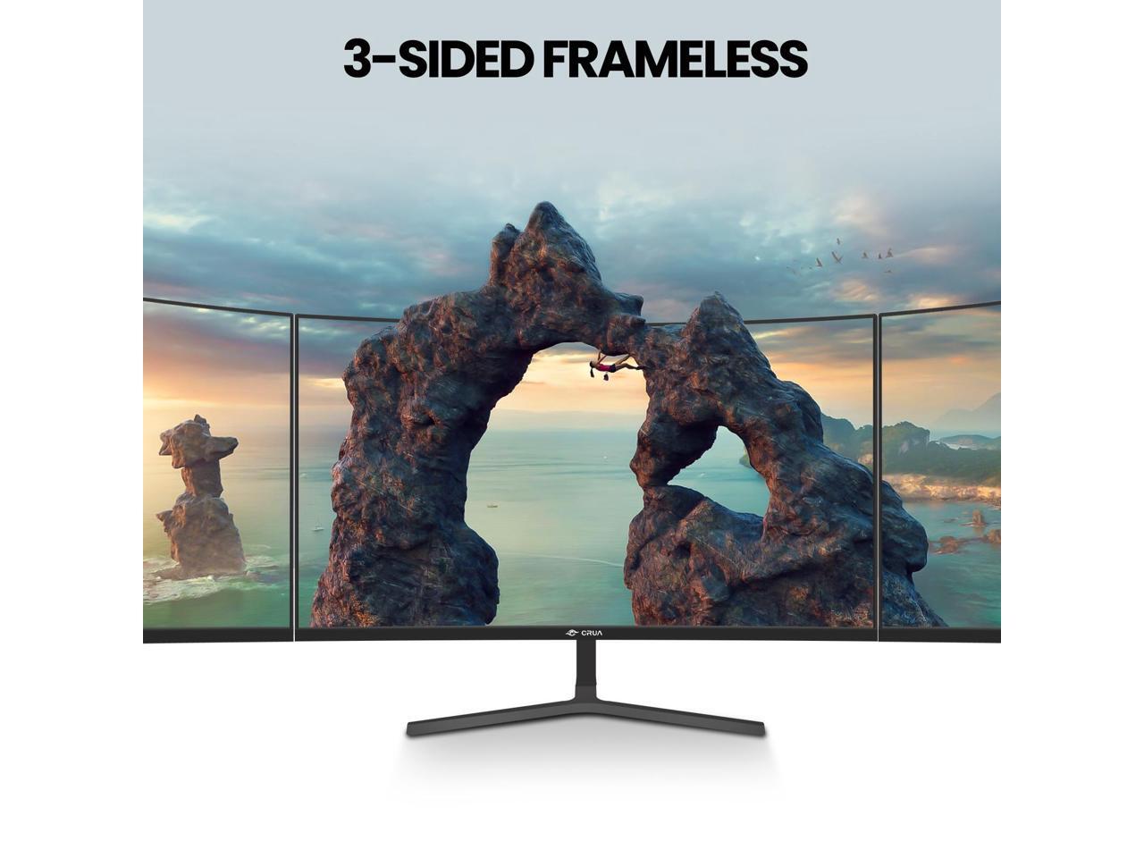 CRUA 24" Curved Monitor, FHD(1920×1080p) 2800R 100HZ, 99% sRGB Color ...