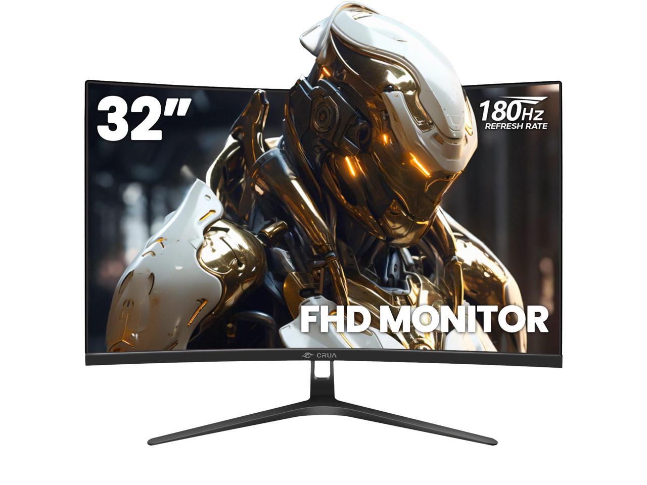 CRUA 32" 180Hz Curved Gaming Monitor,1800R Display,1ms(GTG) Response ...