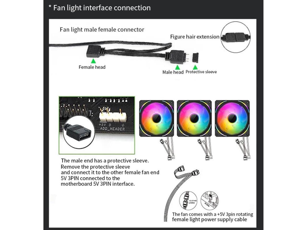 120mm GEN5 Addressable-RGB case Fan,Multifaceted Infinity Mirror RGB ...