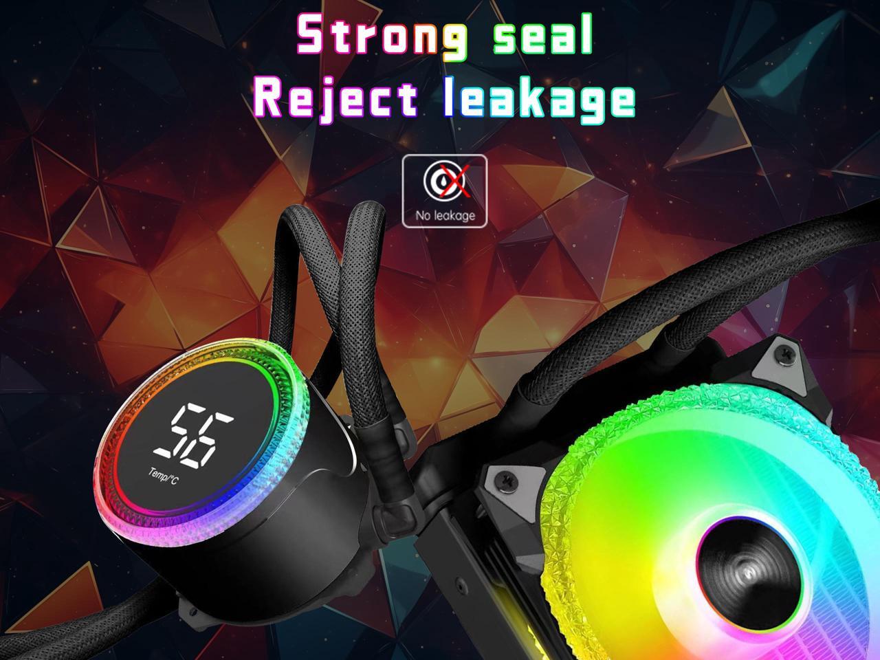 240mm CPU Liquid Cooler,Water Cooler with Temperature Display Screen ...