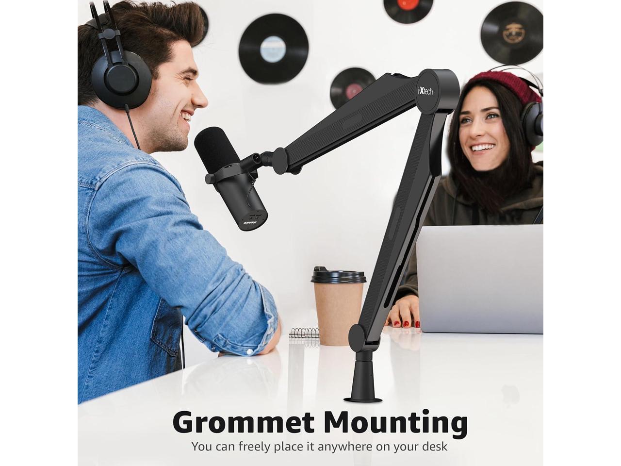 IXTECH Microphone Boom Arm Mic Arm for Blue Yeti Shure Sm7b Hyperx ...