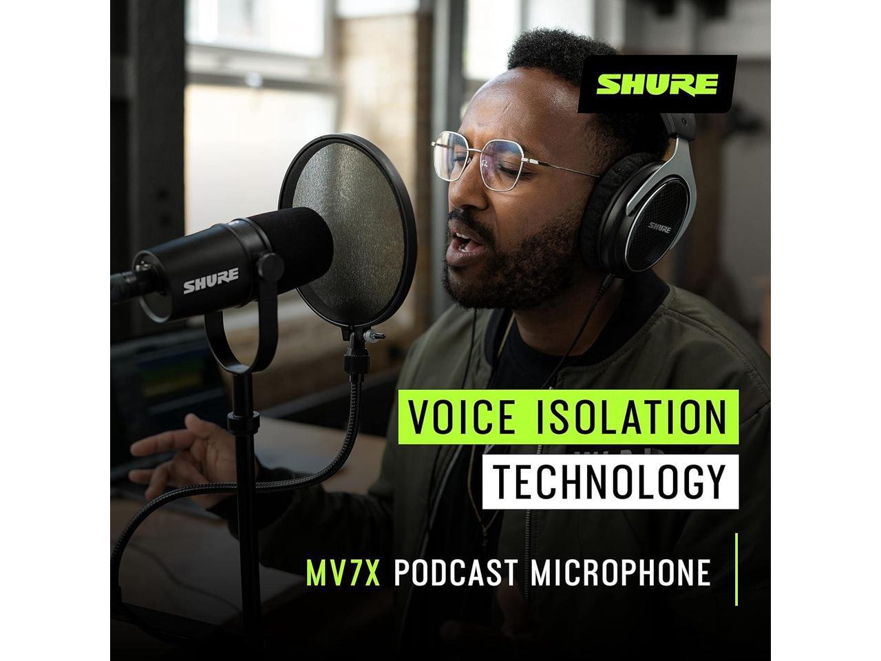 Shure MV7X XLR Podcast Microphone - Pro Quality Dynamic Mic for ...