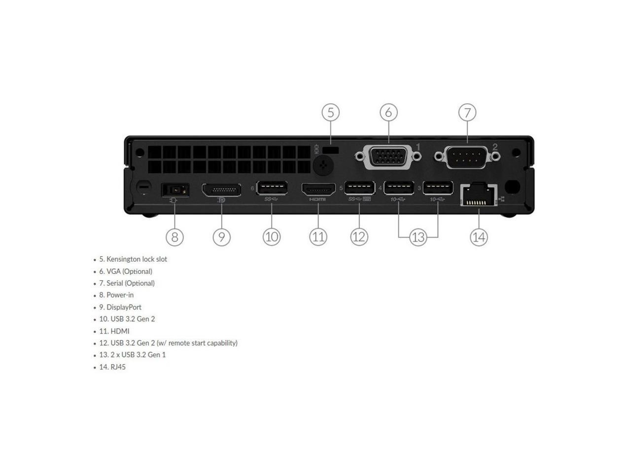 Lenovo ThinkCentre M80q 11DN0036US Desktop Computer - Intel Core i5 ...