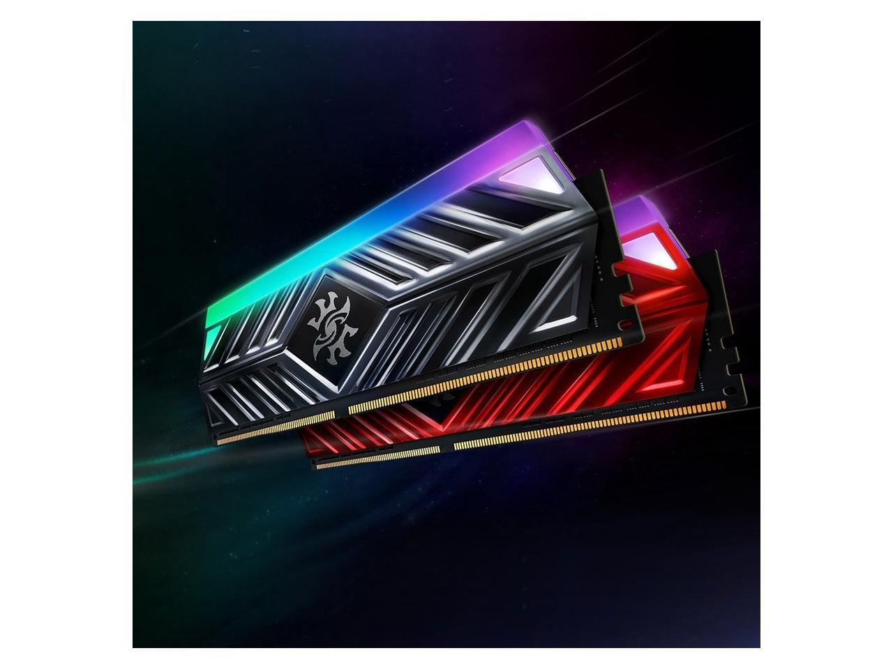 XPG SPECTRIX D41 RGB Gaming Memory: 16GB (2x8GB) DDR4 3200MHz CL16 Red ...