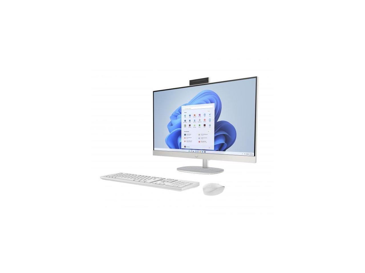 HP 27 inch All-in-One Desktop PC, FHD Display, AMD Ryzen 5 7520U, 8 GB ...