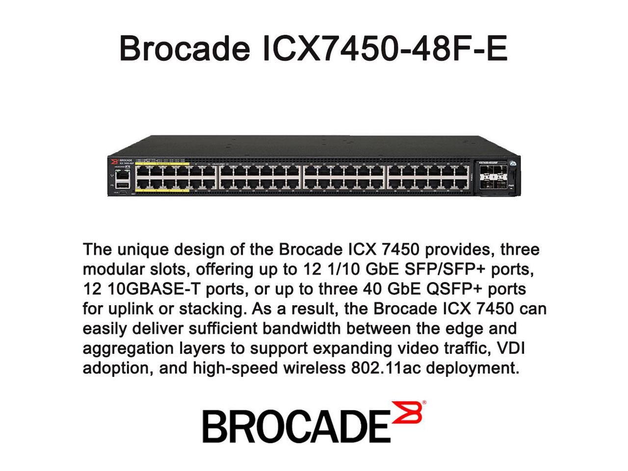 Brocade ICX 7450-48F-E Layer 3 Switch - Newegg.ca