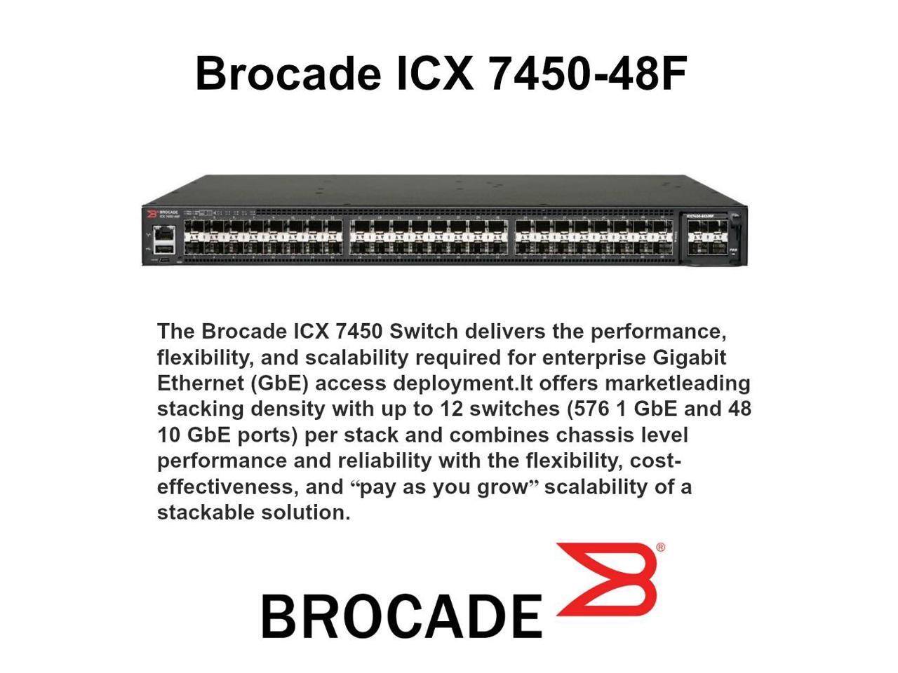 Brocade ICX7450-48F Layer 3 Switch - Newegg.com