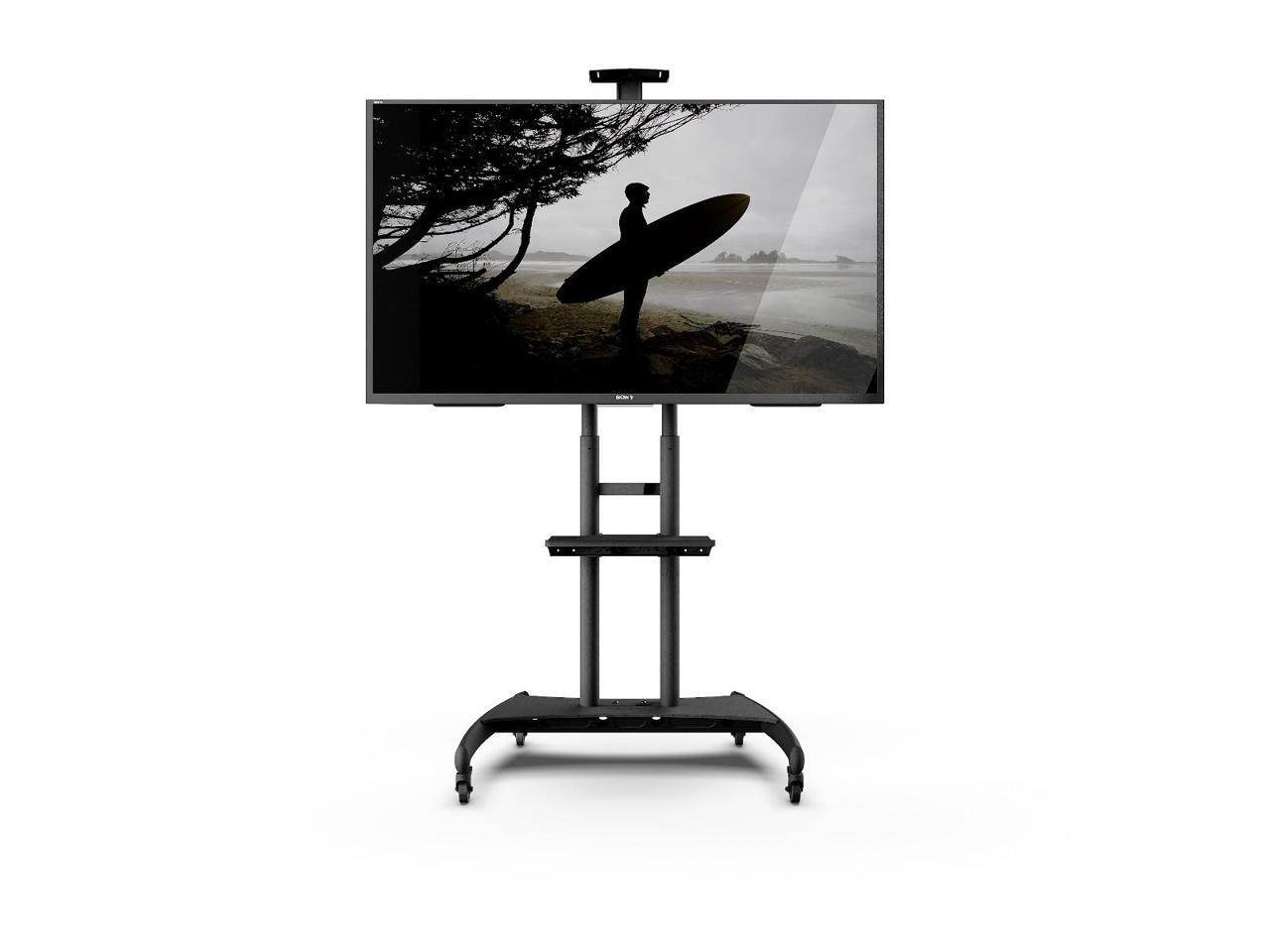 Kanto MTM82PL Height Adjustable Mobile TV Stand with Adjustable Shelf ...