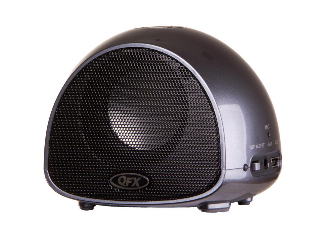 QFX BT-100 Portable Rechargeable Bluetooth Speaker with Microphone ...