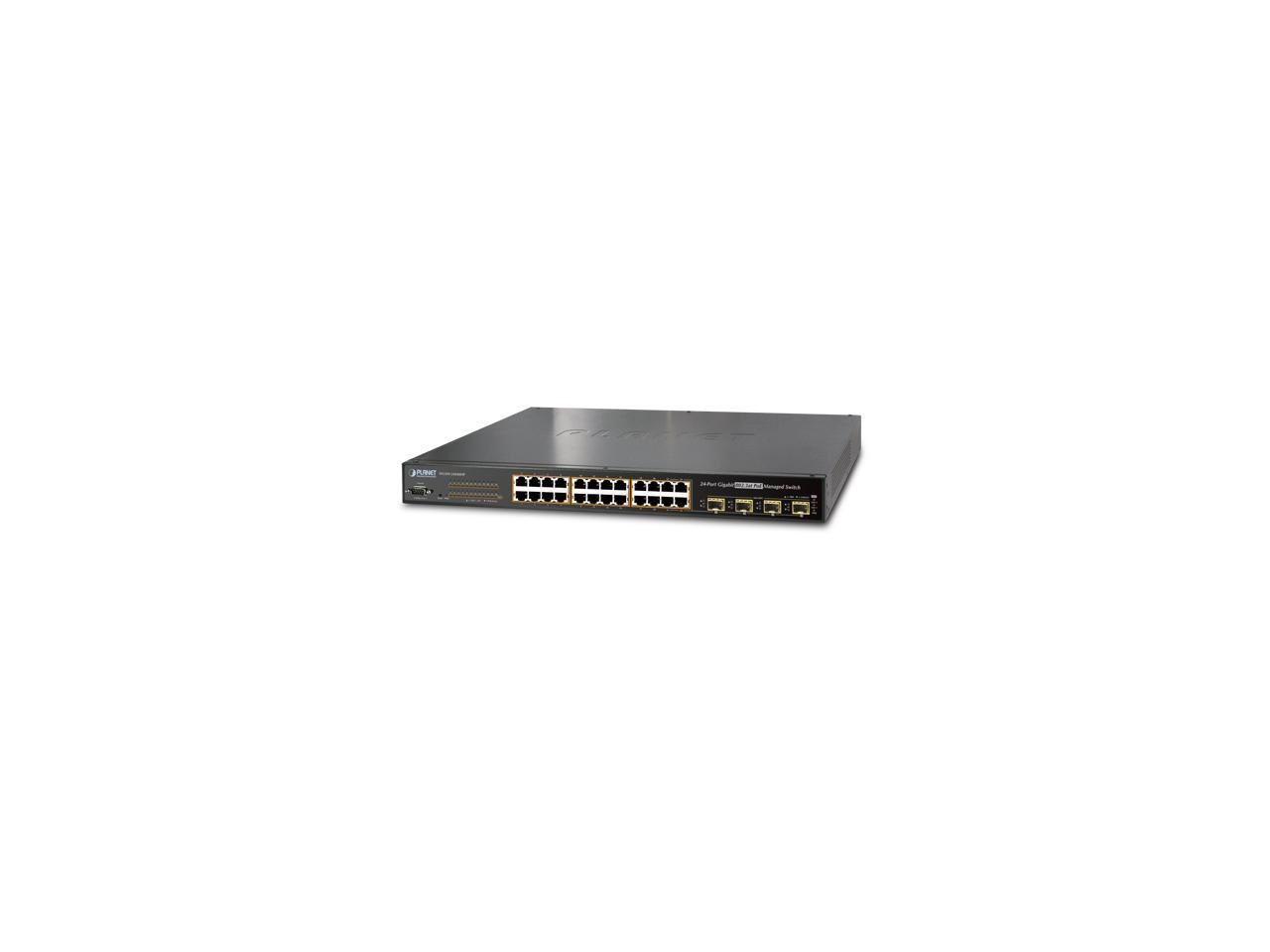 PLANET Technology - WGSW-24040HP4 - Planet 24-Port 10/100/1000Mbps 802 ...