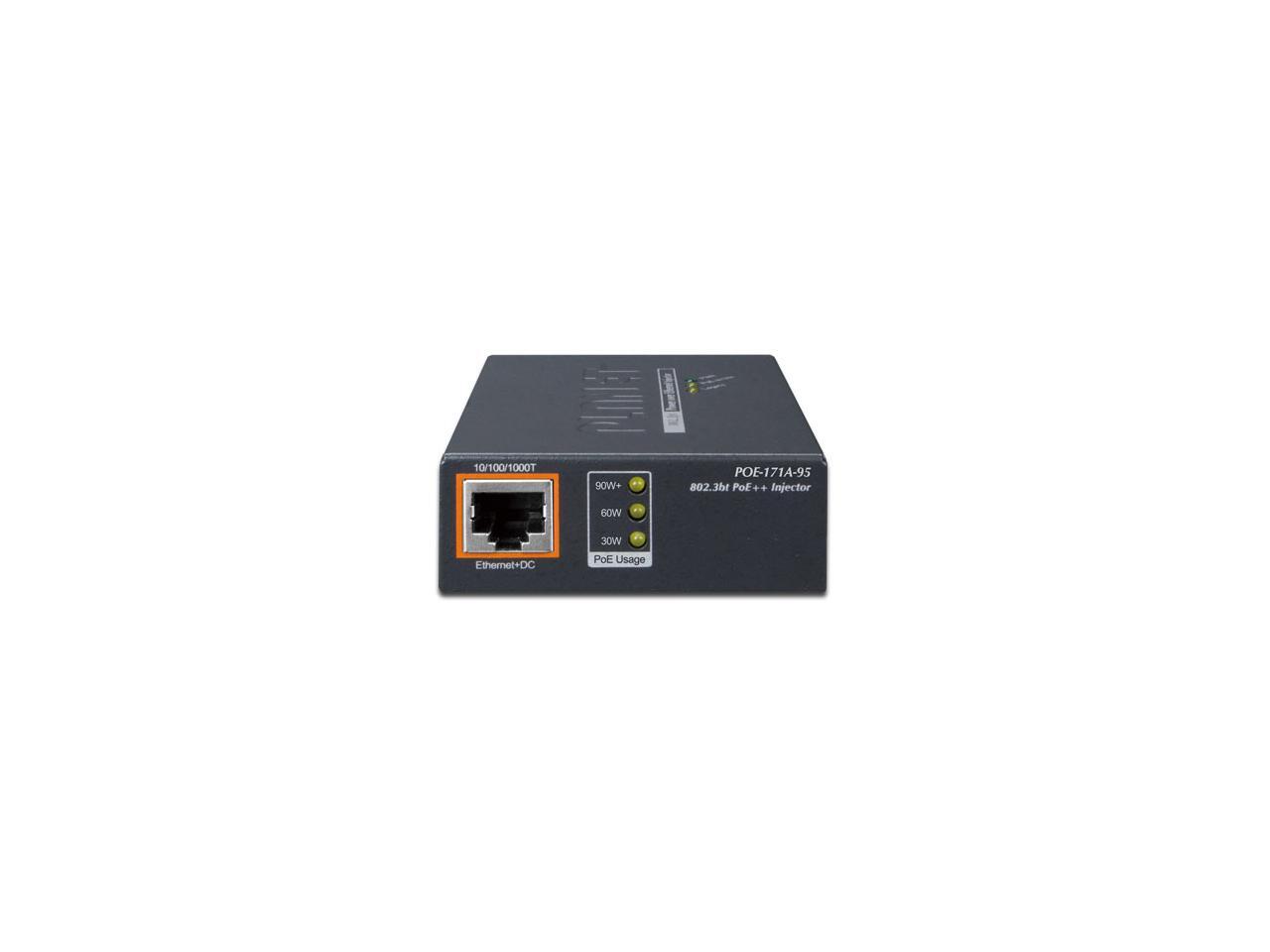 Planet POE-171A-95 Single-Port 10/100/1000Mbps 802.3bt Ultra PoE ...