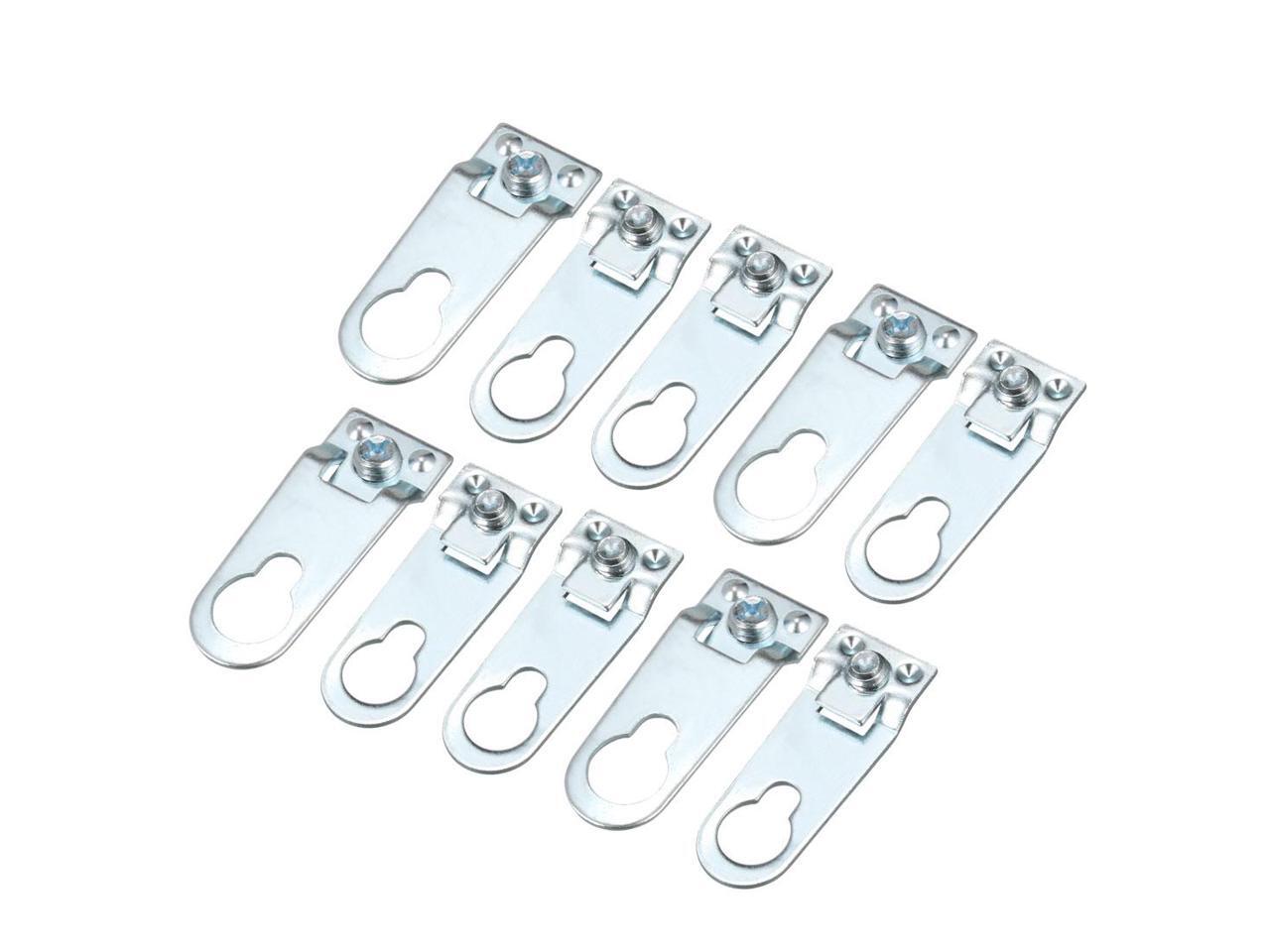 40mm x 15mm Steel Photo Picture Frame Hanging Brackets Hooks Hangers ...