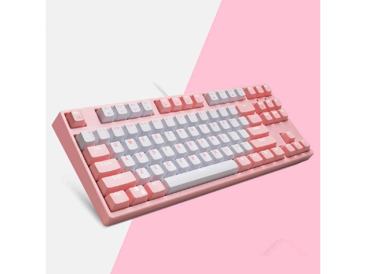 Manbala Pink Wired Mechanical Keyboard 87 108 Key Cute Gaming Keyboard manbala-pink-wired-mechanical-keyboard-87-108-key-cute-gaming-keyboard