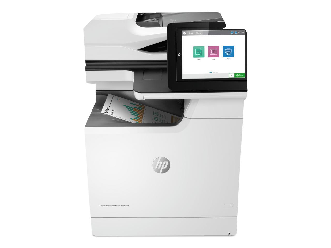 HP LaserJet Enterprise MFP M681dh - Multifunction printer - color ...