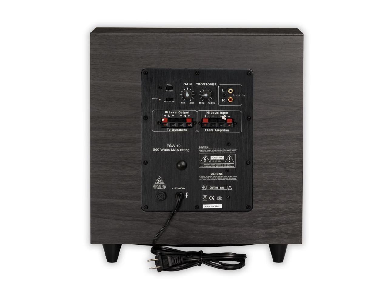 Acoustic Audio PSW-12 500 Watt 12-Inch Down Firing Powered Subwoofer ...