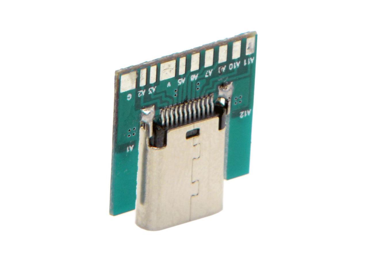 DIY 24pin USB 3.1 Type C USB-C Female Socket Connector SMT type with ...