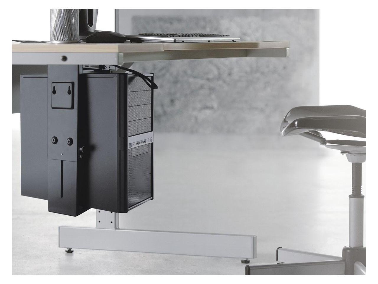 Monoprice Computer Case CPU Tower Holder, Adjustable Under Desk Mount ...