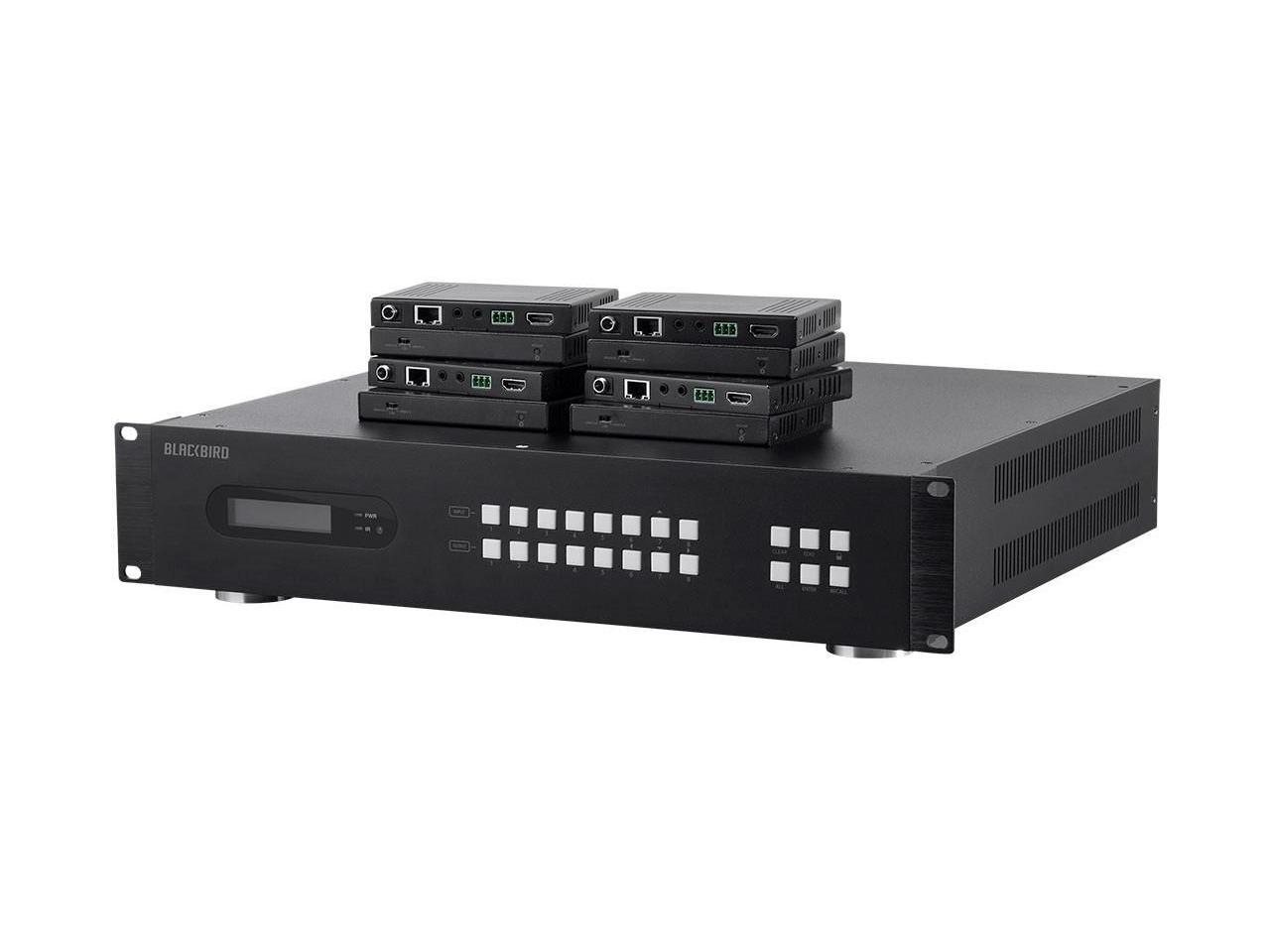 Monoprice 4K 18Gbps HDBaseT 8x8 HDMI Matrix Extender Switch over Cat6 ...