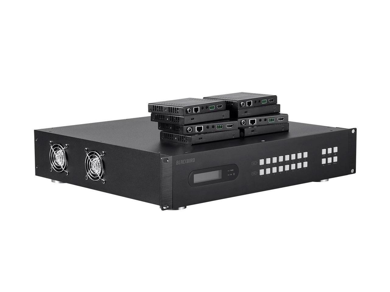 Monoprice 4K 18Gbps HDBaseT 8x8 HDMI Matrix Extender Switch over Cat6 ...