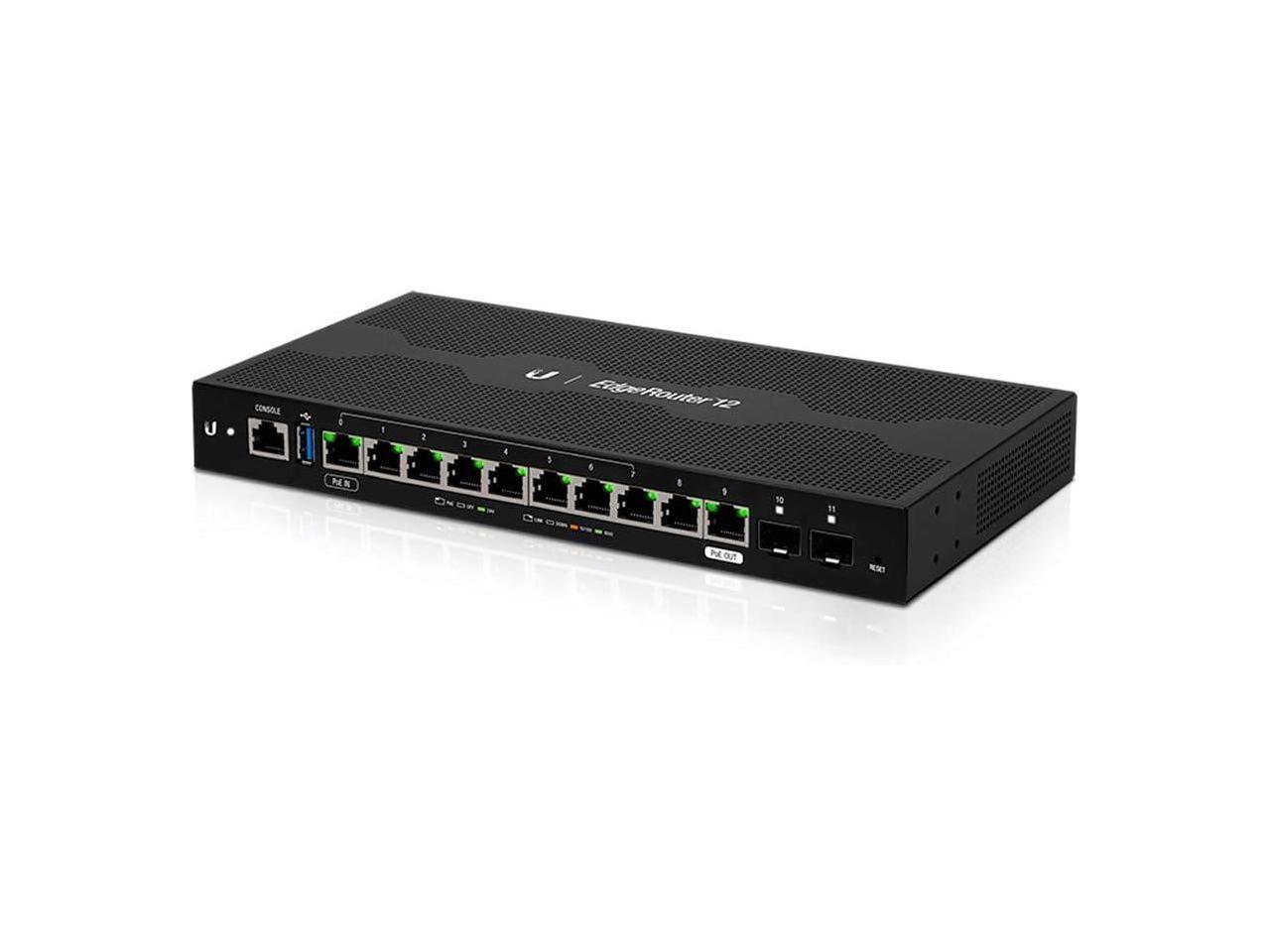 EdgeRouter 12 ER-12 12-Port Gigabit Router with PoE Passthrough and SFP ...