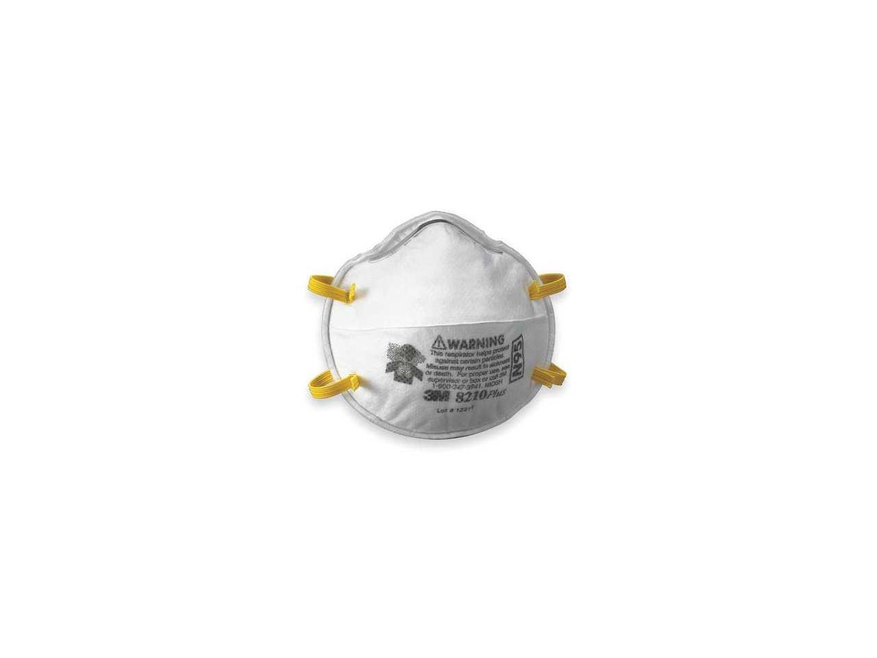 3m N95 Disposable Respirator, Molded, White, Mask Size: Universal, 20PK ...