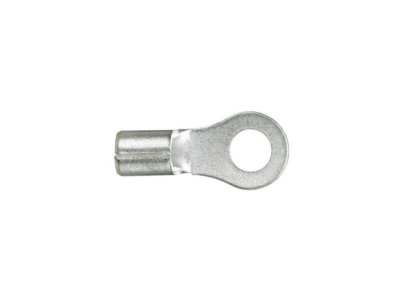 Panduit Ring Terminal, Bare Bare, Brazed Seam, 22 to 18 AWG, 100 PK P18 ...
