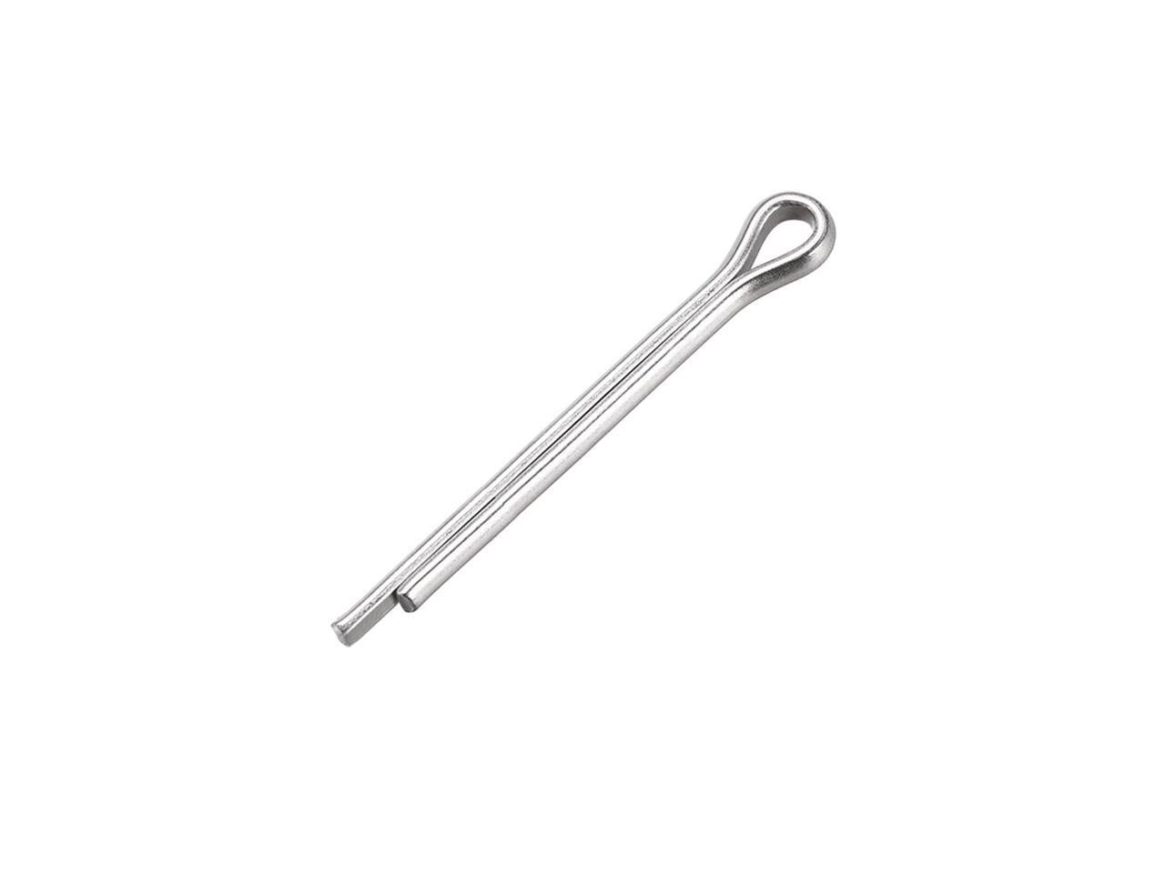 Split Cotter Pin - 4mm x 35mm 304 Stainless Steel 2-Prongs Silver Tone ...
