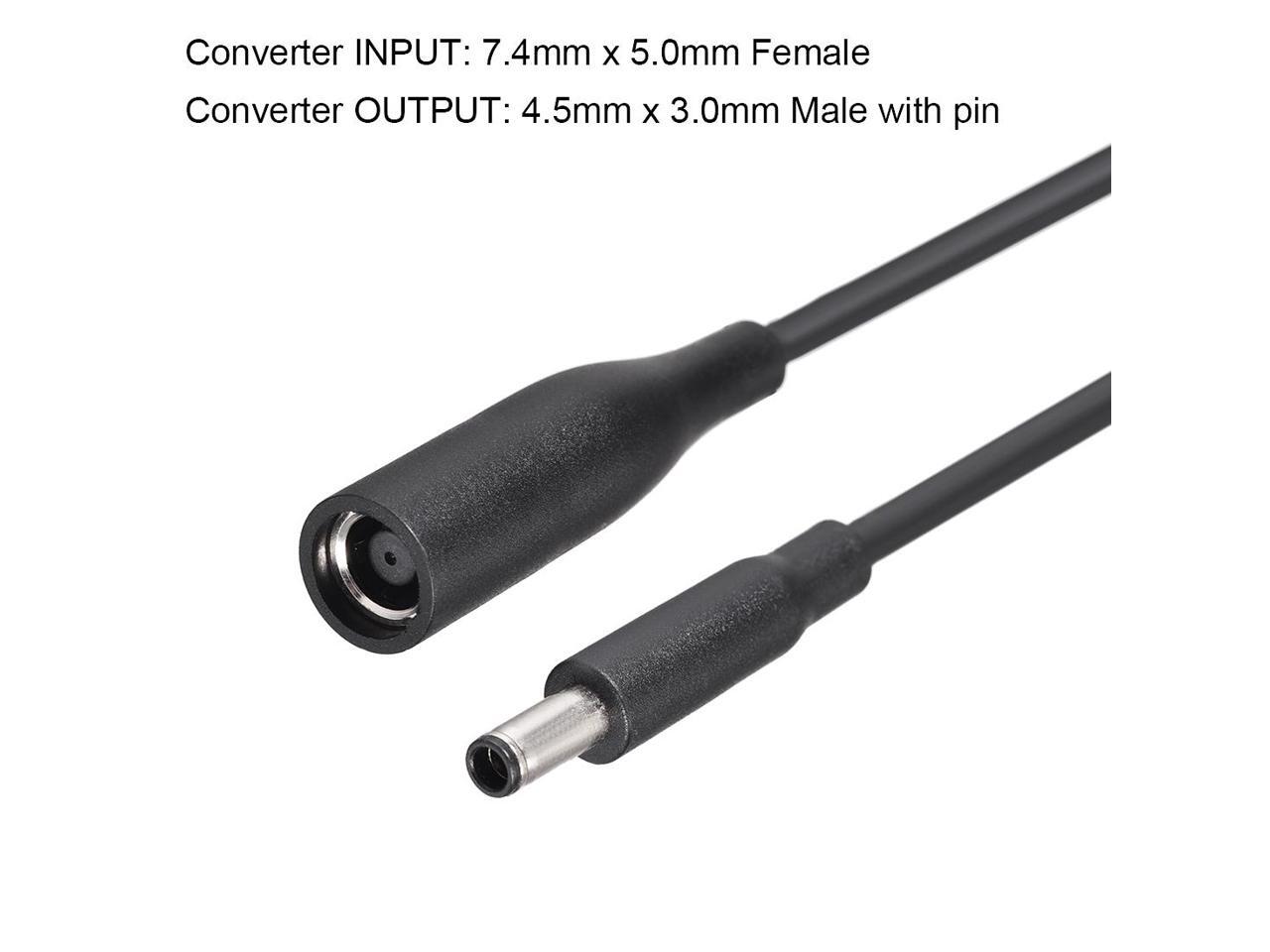 Tip Adapter Connector Converter 7.4x5.0mm to 4.5x3.0mm 30cm DC Power ...