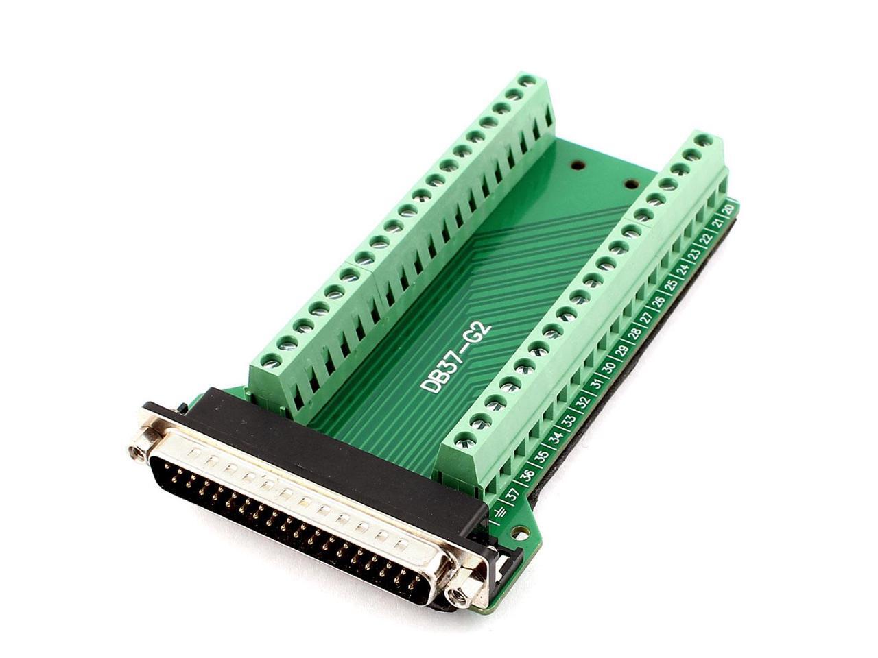 DB37 D-SUB Male Adapter to 37 Pin Terminal 2 Row Screw Terminals Board ...