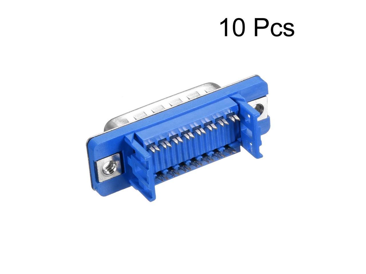 IDC D-Sub Ribbon Cable Connector 15-pin 2-row Male Plug IDC Crimp Port Terminal Breakout for ...