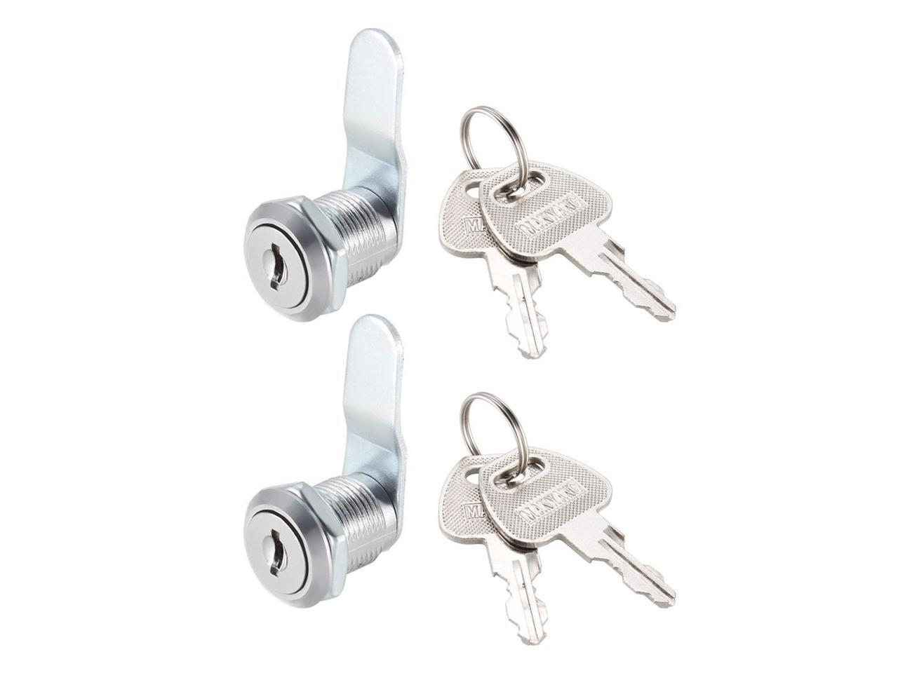 Cam Lock 20mm Cylinder Long Cabinet Locks Fits for 1/2-inch Max ...