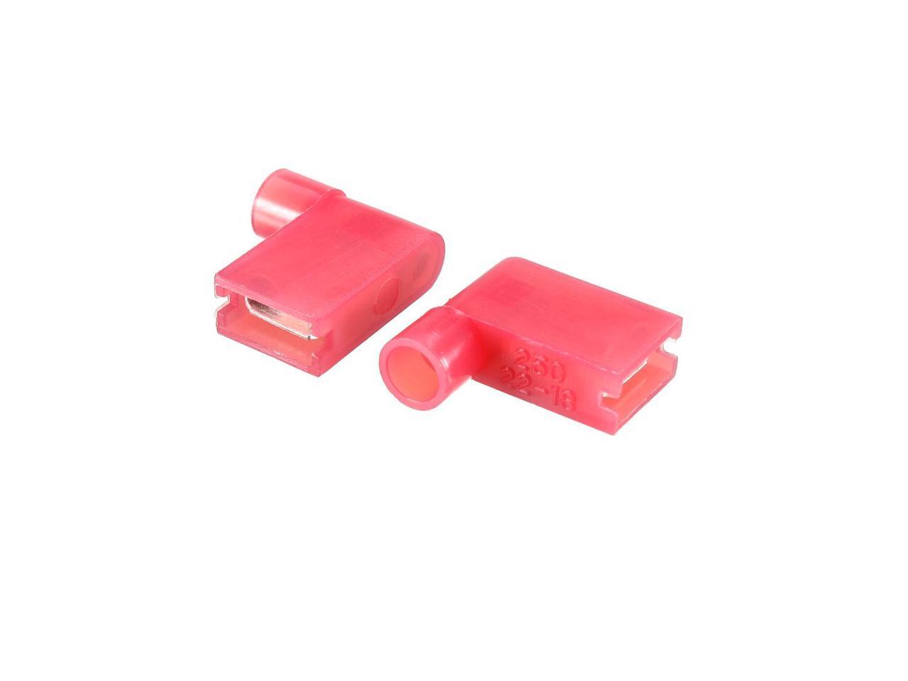 30pcs 6.3mm Quick Splice Wire Terminals Flag Shaped Spade Connector ...