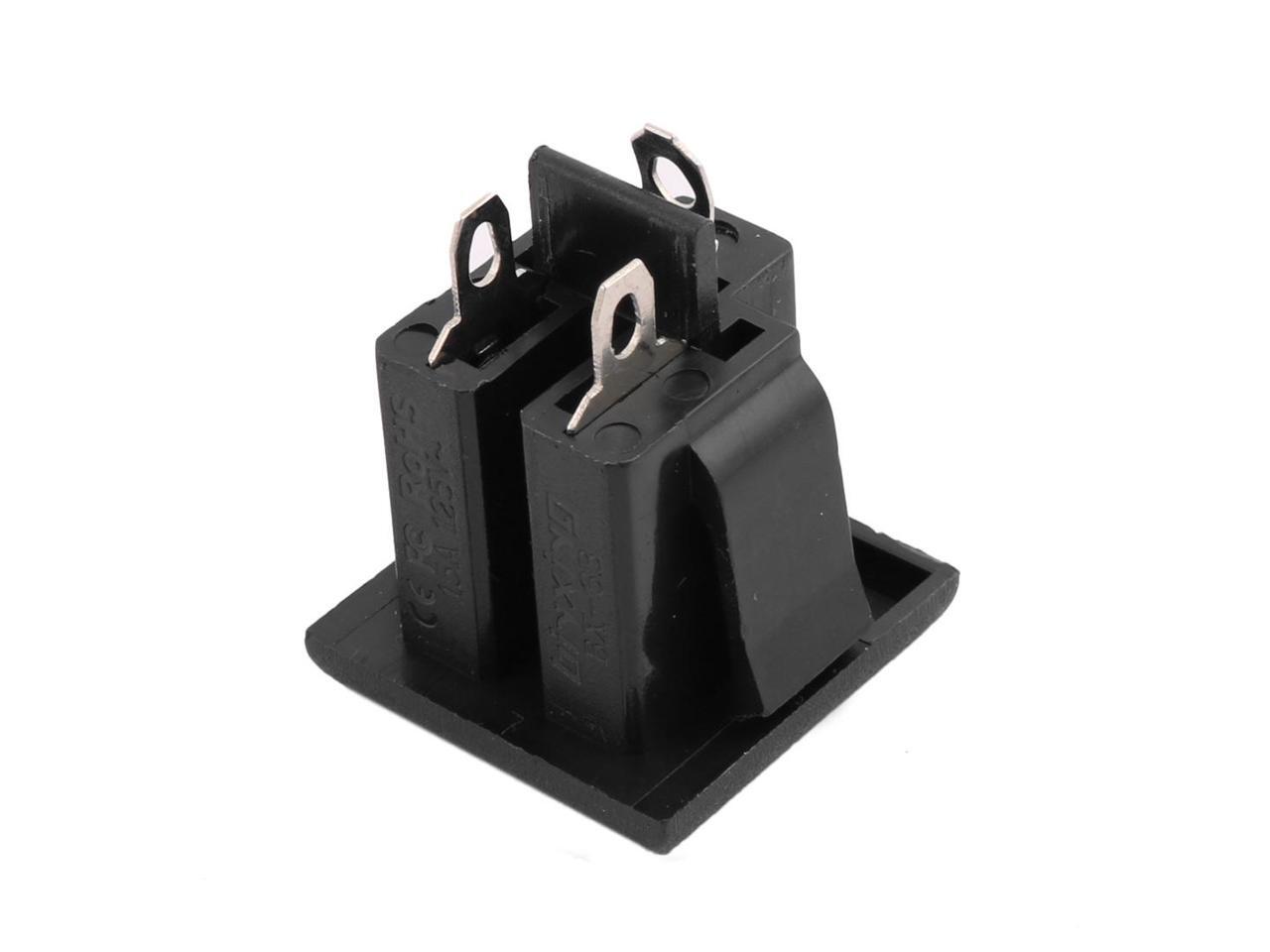 4Pcs AC 125V 15A US Outlet 3 Terminals Panel Mount Power Socket Black ...