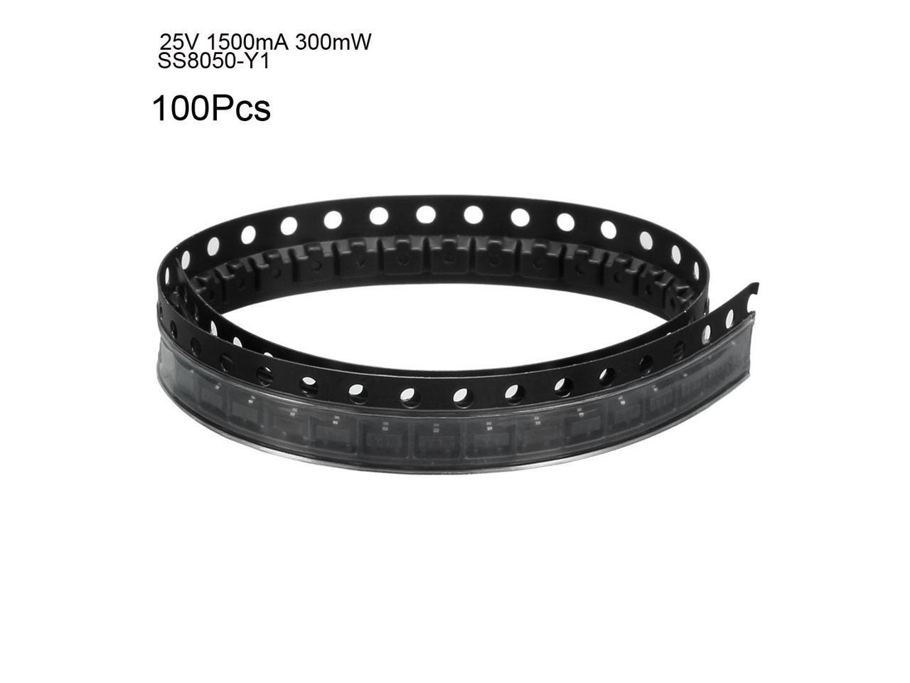 100pcs SS8050-Y1 Transistor NPN 25V 1500mA 300mW Surface Mount SOT-23 ...