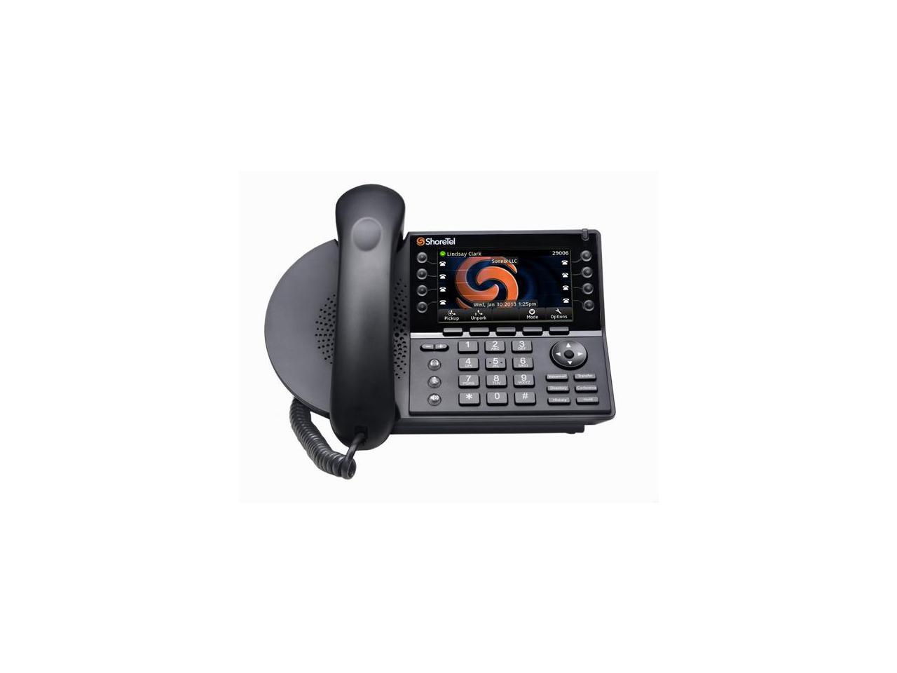 Shoretel IP 485G IP485G VoIP POE black business gigabit telephone phone ...