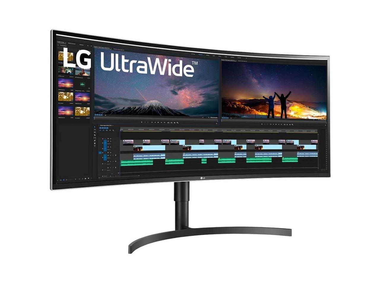 LG 38WN75C-B 38-Inch Class 21:9 Curved UltraWide QHD+ (3840 x 1600) IPS Display with HDR 10 and ...
