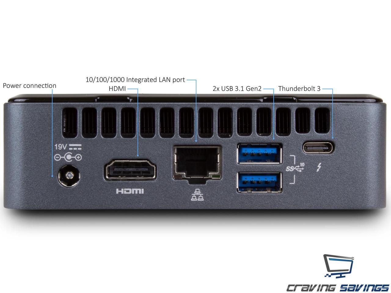 Intel NUC8i5BEK Mini PC/HTPC, Intel Core i5-8259U Up to 3.8GHz, 8GB ...