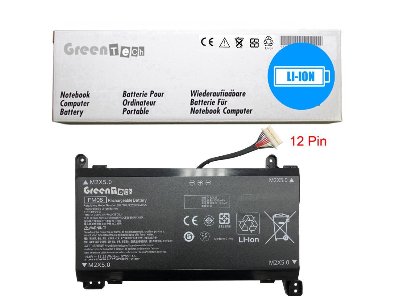 GREENTECH FM08 922976-855 BATTERY FOR HP OMEN 17-AN 83.22WHR FM08082 12 ...