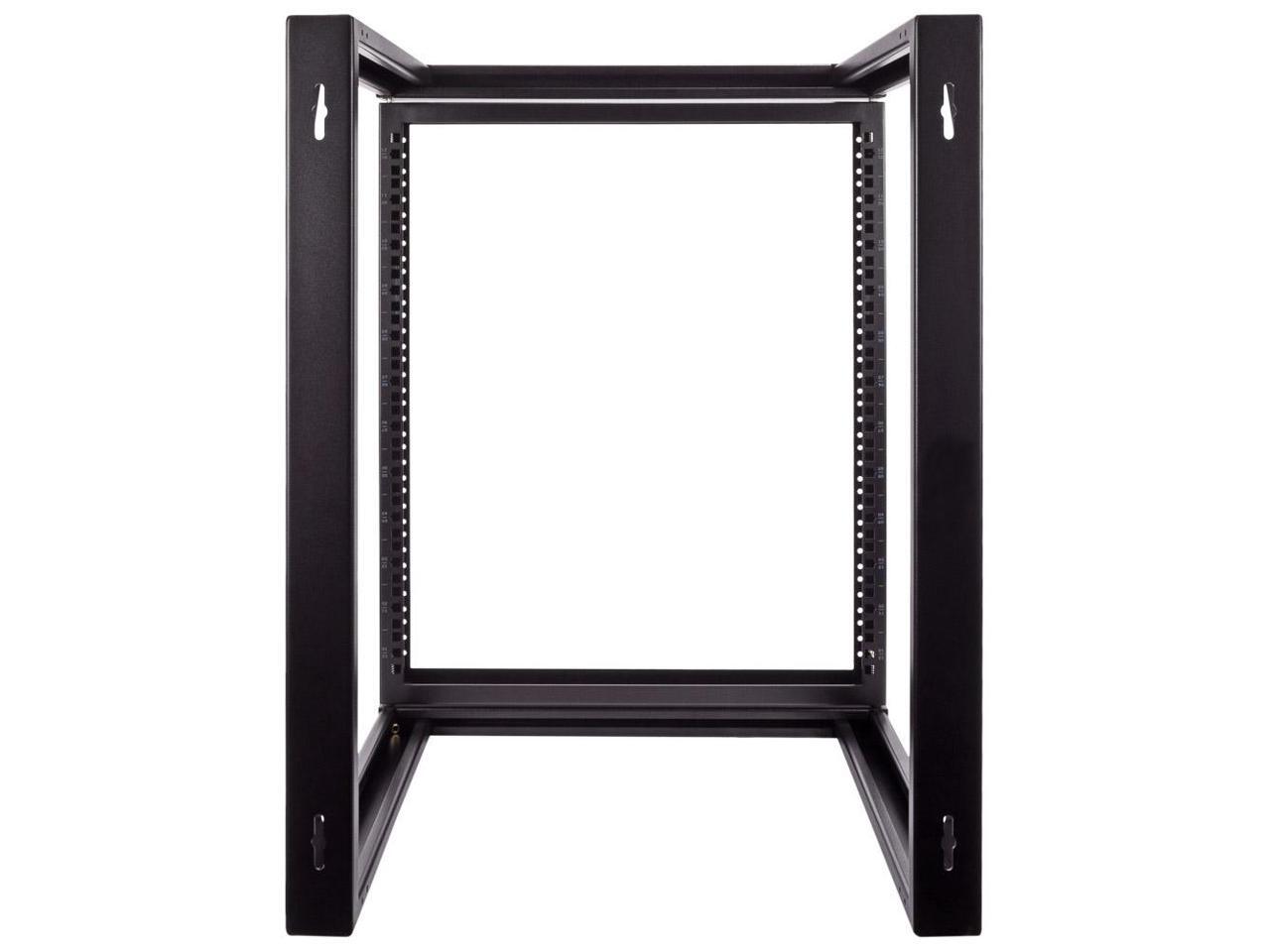 NavePoint 12U Wall Mount IT Open Frame 19" Rack with Swing Out Hinged ...