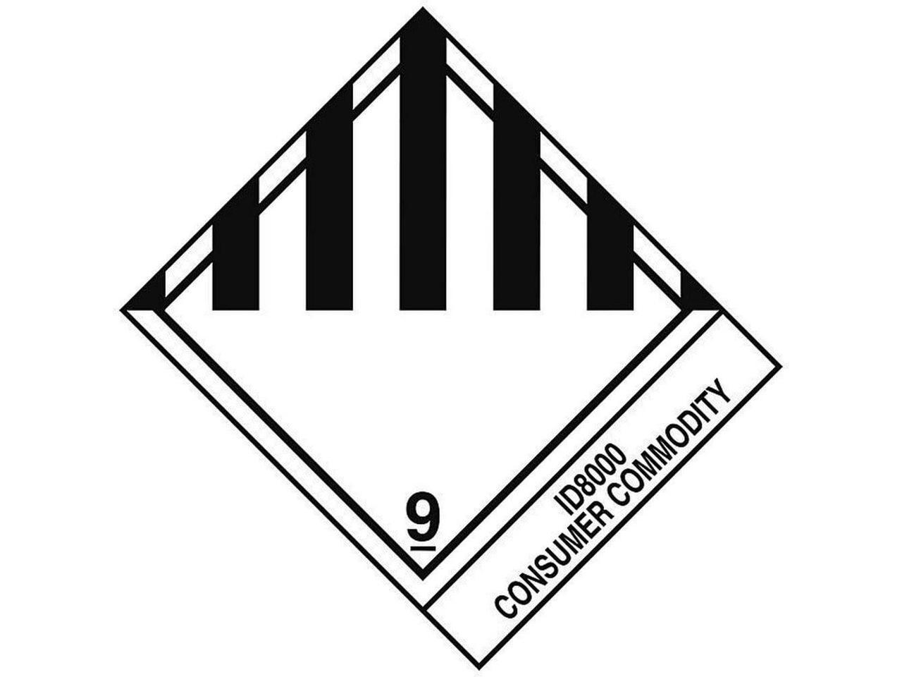 4" x 4-3/4" Class 9 - Consumer Commodity ID8000 Labels (500 per Roll ...