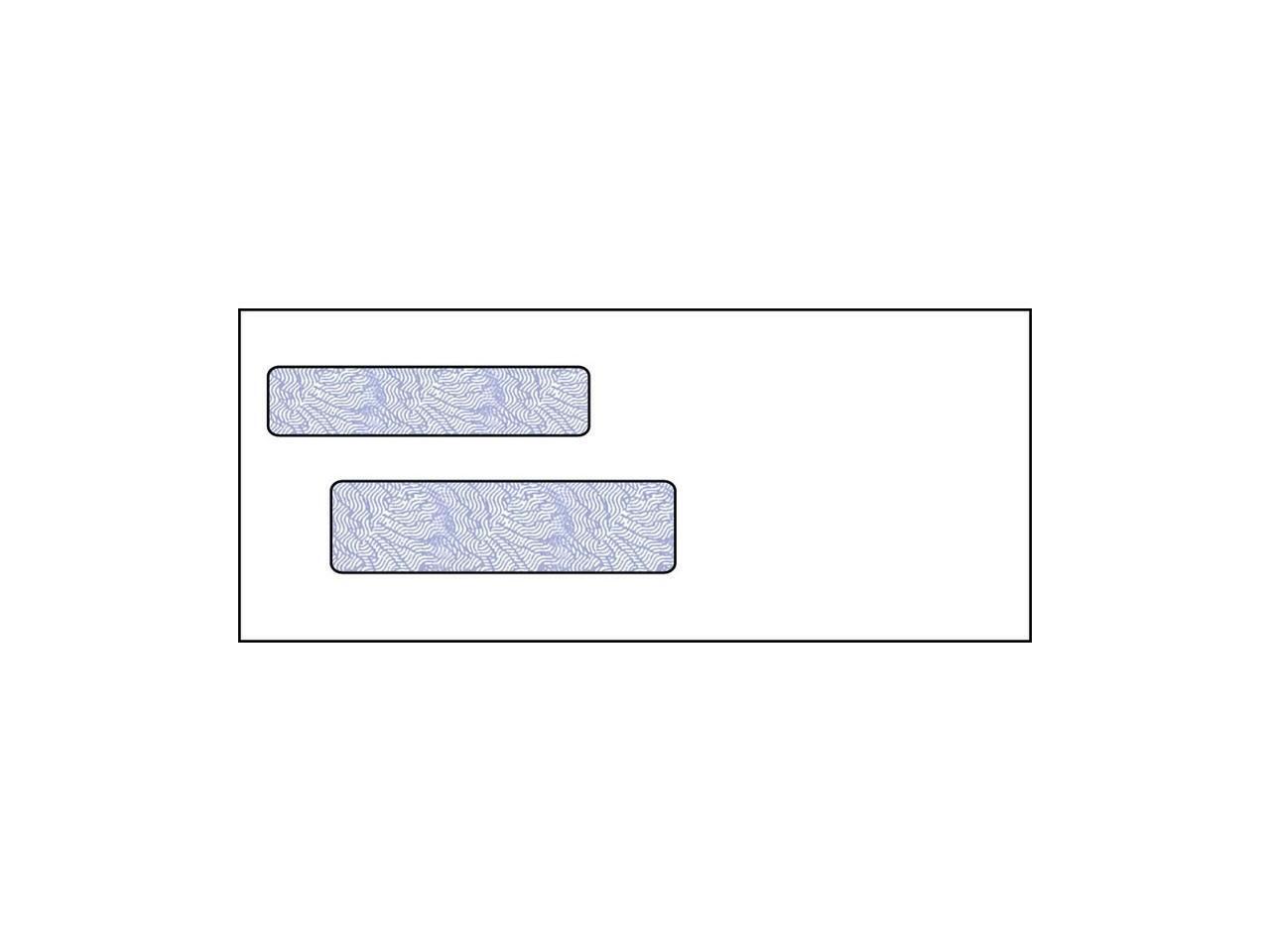 Check Double Window Envelope, 3-5/8" x 8-5/8", 24# White Wove, Quick ...
