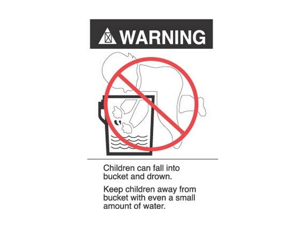 2-7/8" x 5" Warning (Bucket Drowning) Labels (500 per Roll) - Newegg.com